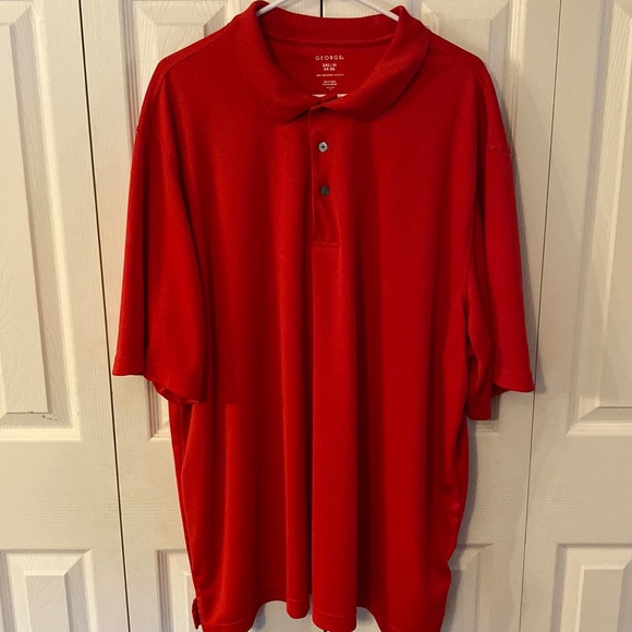 George | Shirts | George Men Plus 3xl Red Short Sleeve Polo | Poshmark